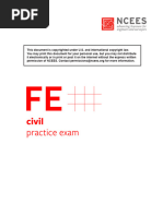NCEES FE Civil PRACTICE EXAM | PDF