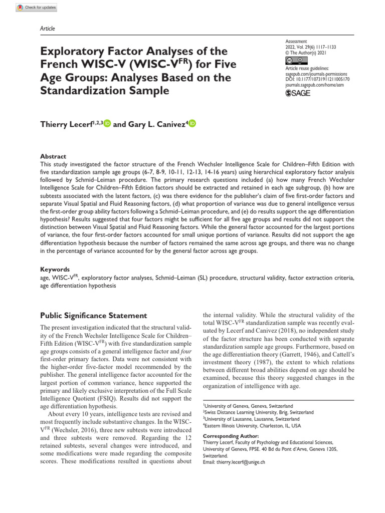 lecerf-canivez-2021-exploratory-factor-analyses-of-the-french-wisc-v-(wisc-vfr)-for-five-age ...