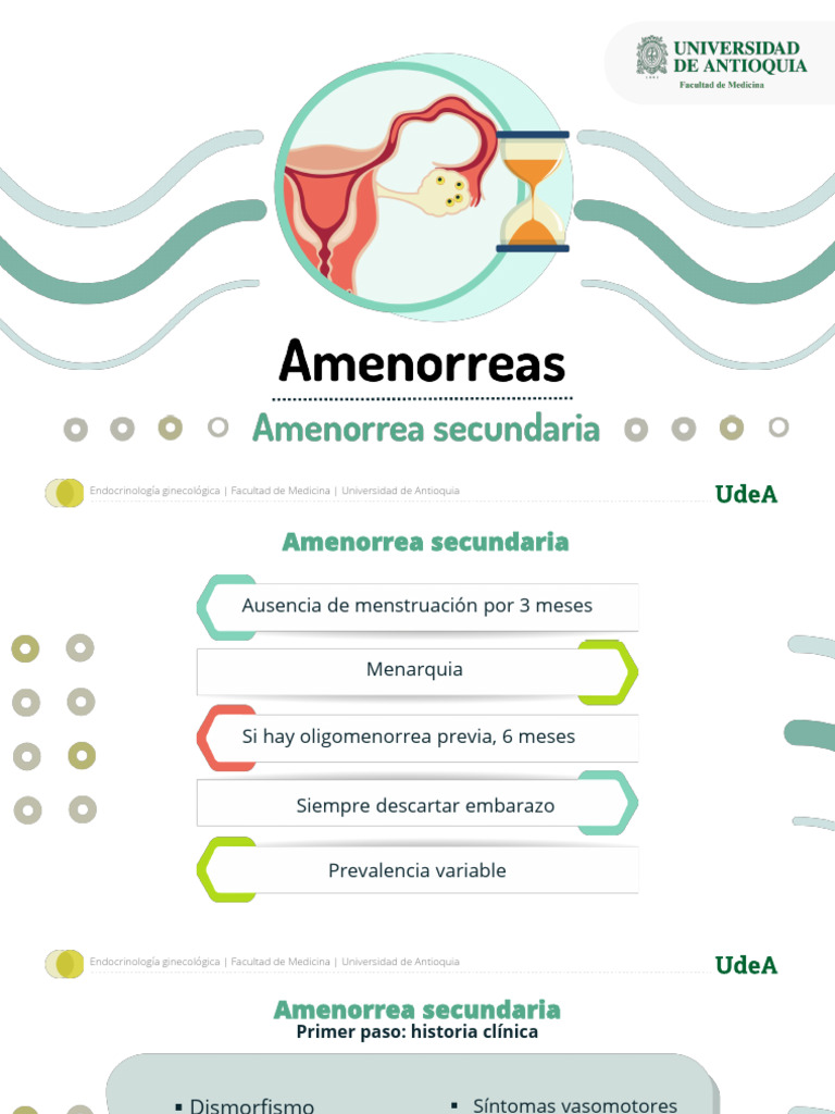 Causas y diagnóstico de amenorrea secundaria | PDF | Pubertad ...