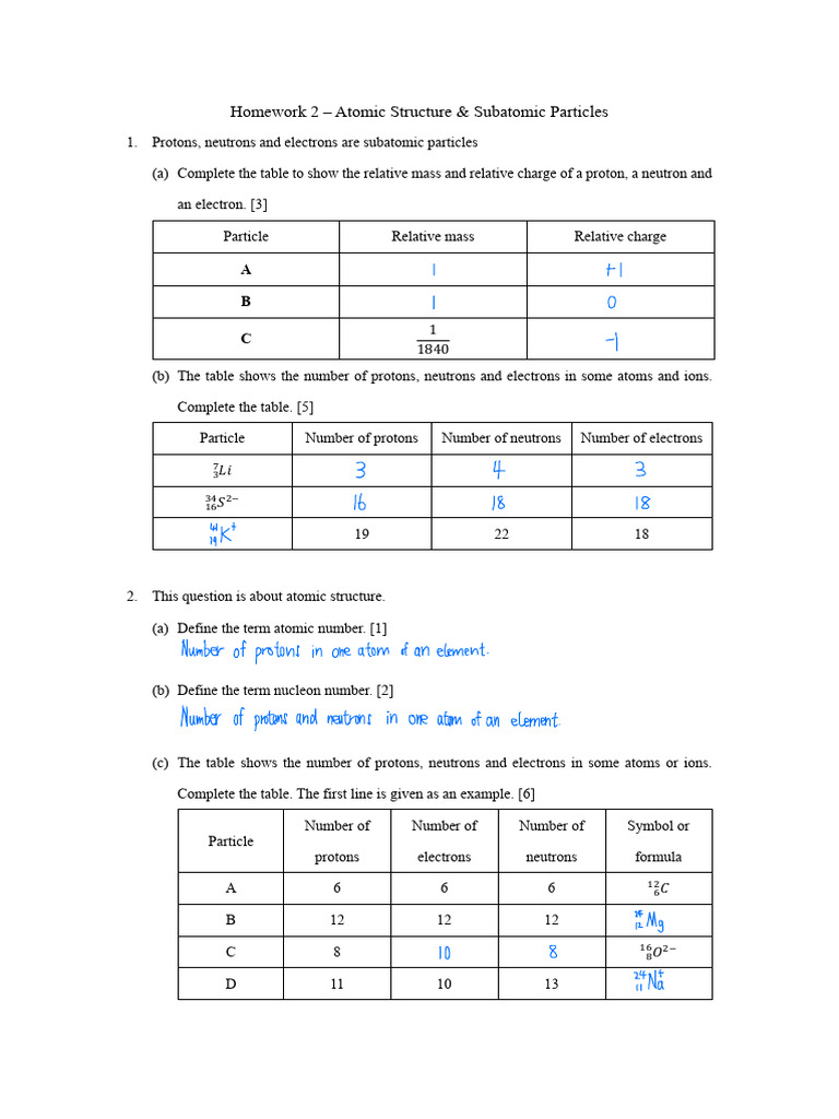 Atomic Structure: Protons, Neutrons, Electrons | PDF | Atoms | Proton