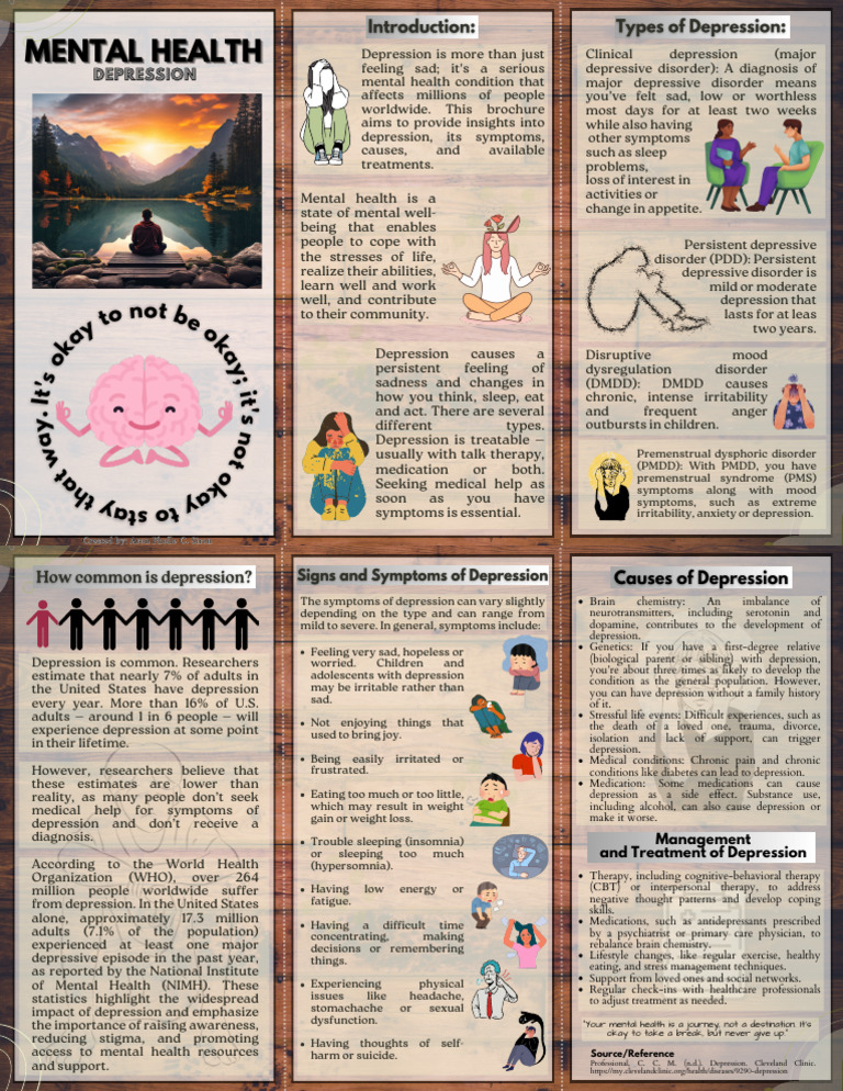 Brochure About Mental Health | PDF | Major Depressive Disorder | Mental ...
