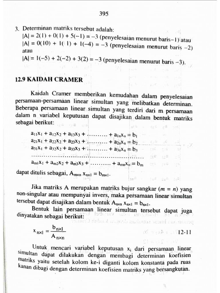 Invers Dan Cramer | PDF