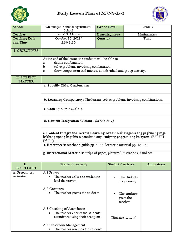 Lessonplan Co2 2023-2024 | PDF | Teachers | Learning