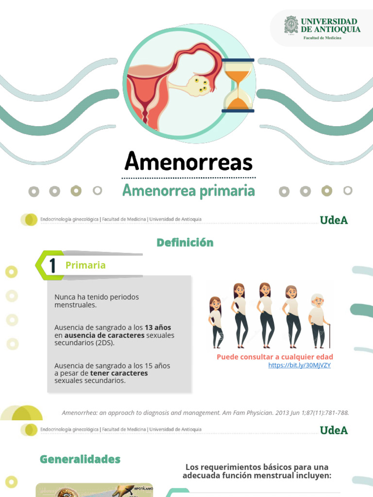 AMENORREA PRIMARIA | PDF | Sistema endocrino | Sexo