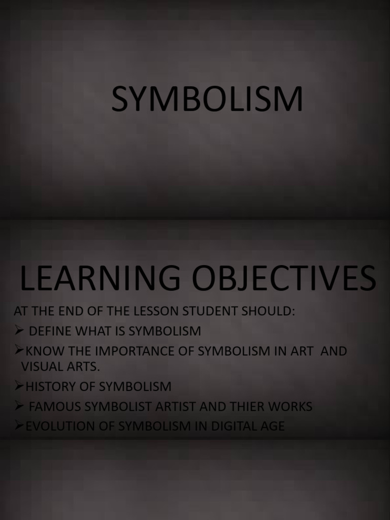 Reading Visual Arts Symbolism Group 1 | PDF | Symbols | Symbolism (Arts)