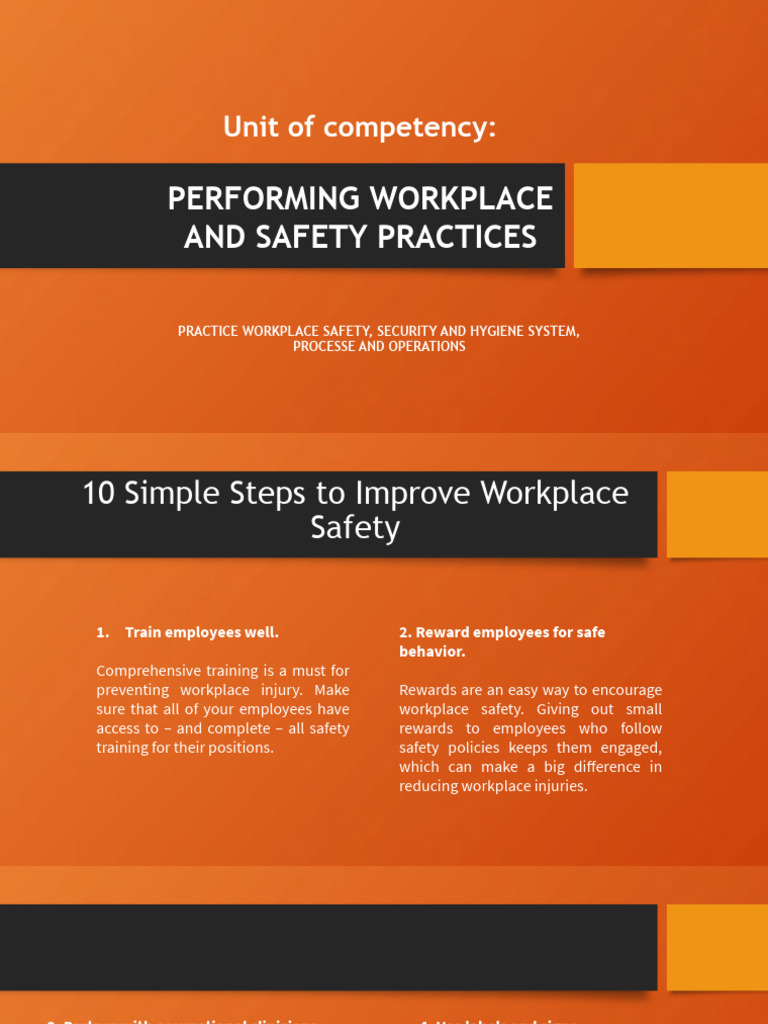 Enhance Workplace Safety & Hygiene Practices | PDF | Occupational ...