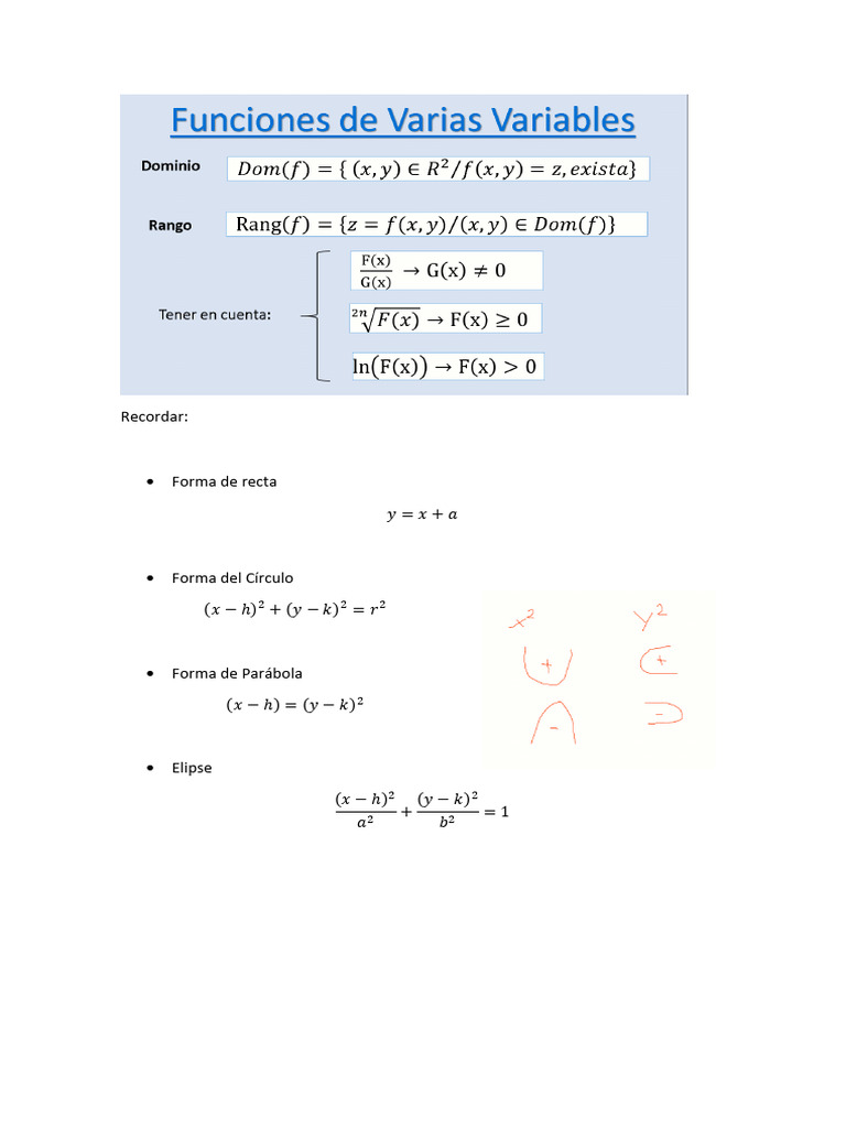 S1. Funciones Varias Variables | PDF