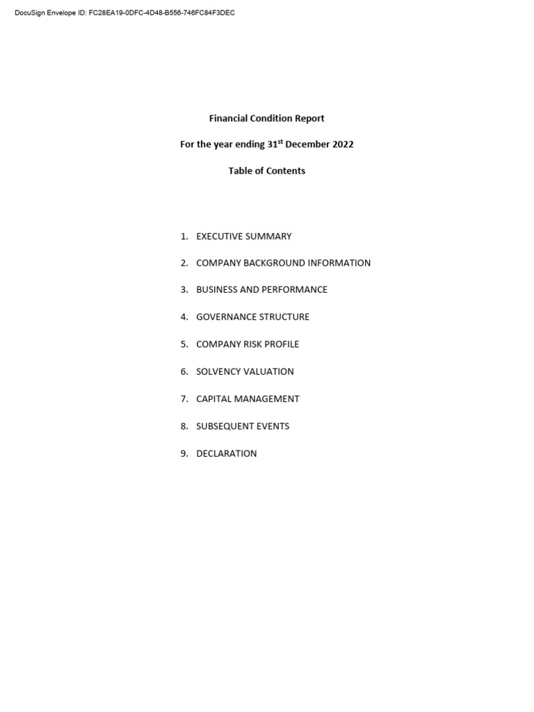 2022 Financial Condition Report for 777 Re | PDF | Valuation (Finance ...