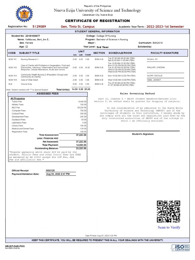 Sablayan Juvi Lee E. 2022 2023 | PDF