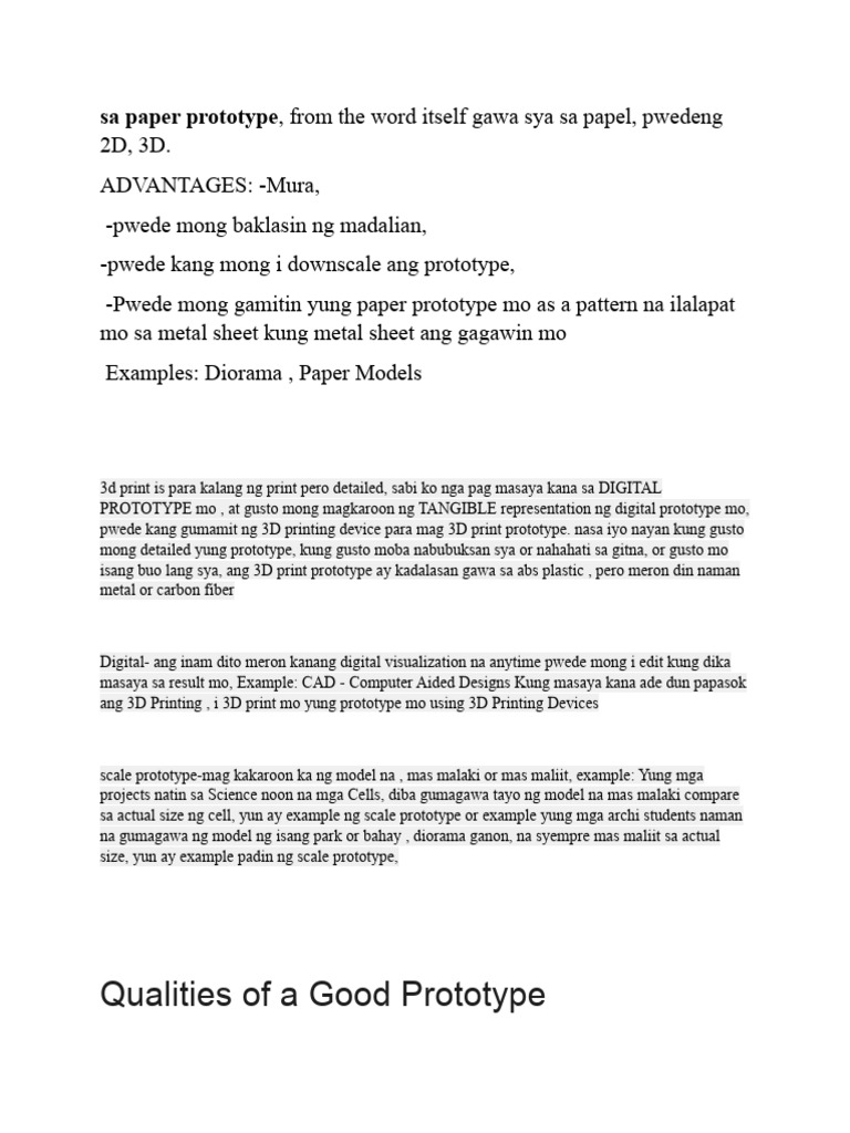 Sa Paper Prototype | PDF