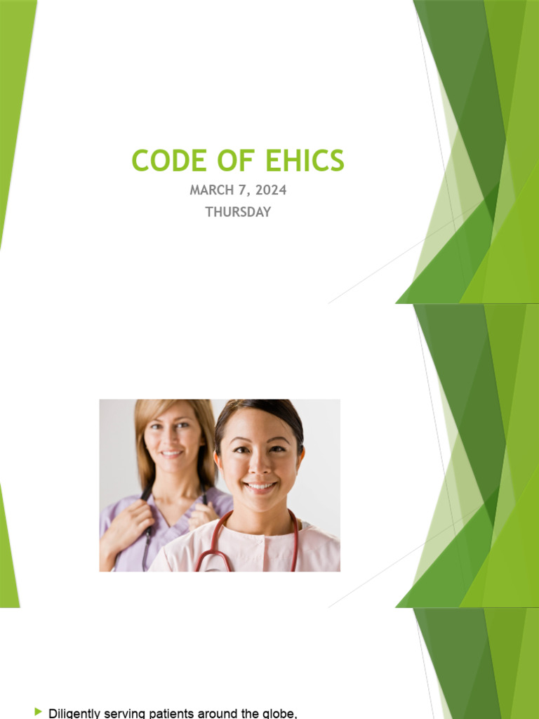 Code of Ehics | PDF | Patient | Nursing