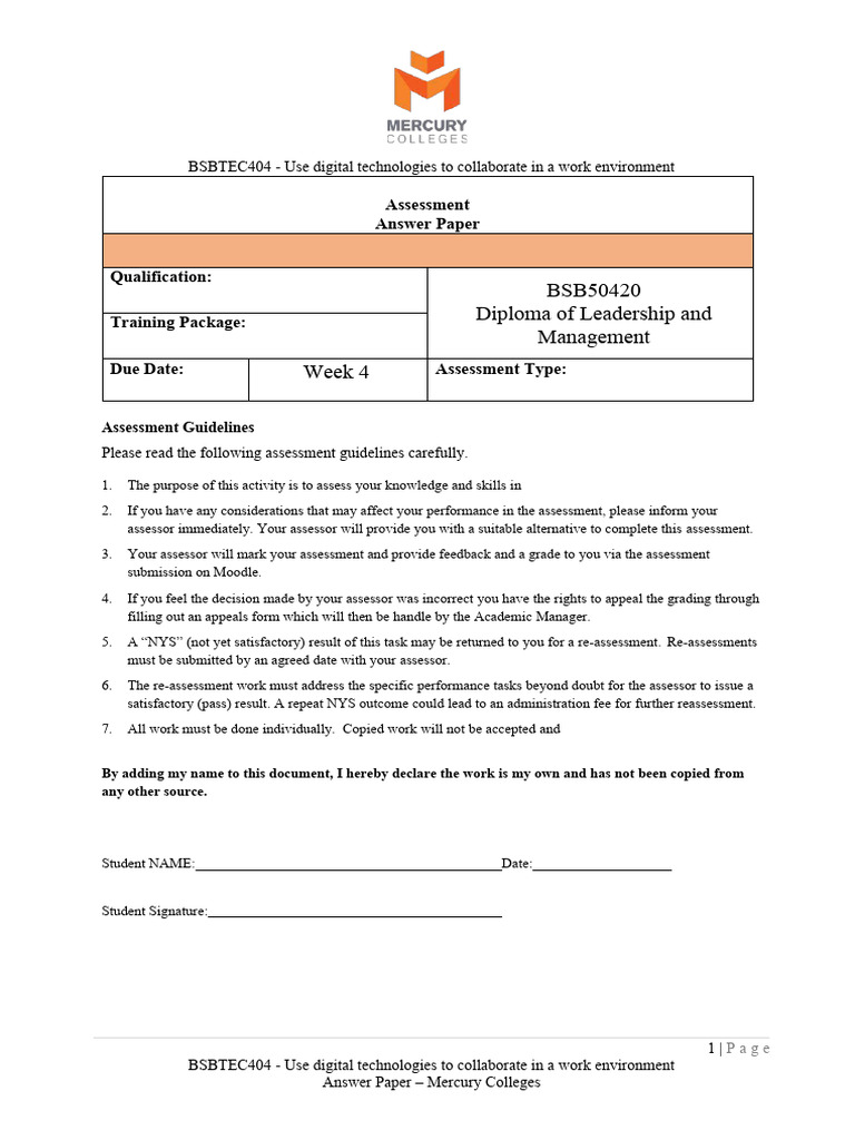 Answer - Paper - BSBTEC404 Assessment | PDF | Marketing | Communication