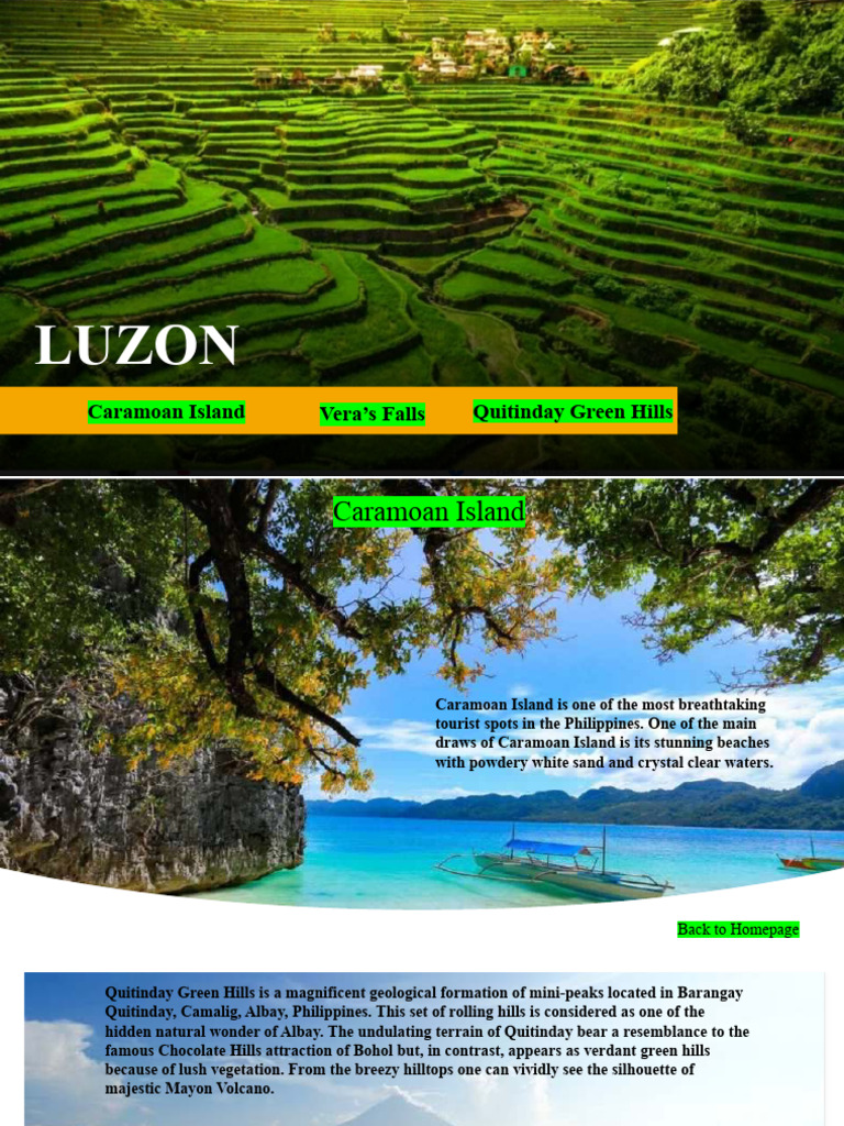 Caramoan, Quitinday, Vera's Falls Guide | PDF