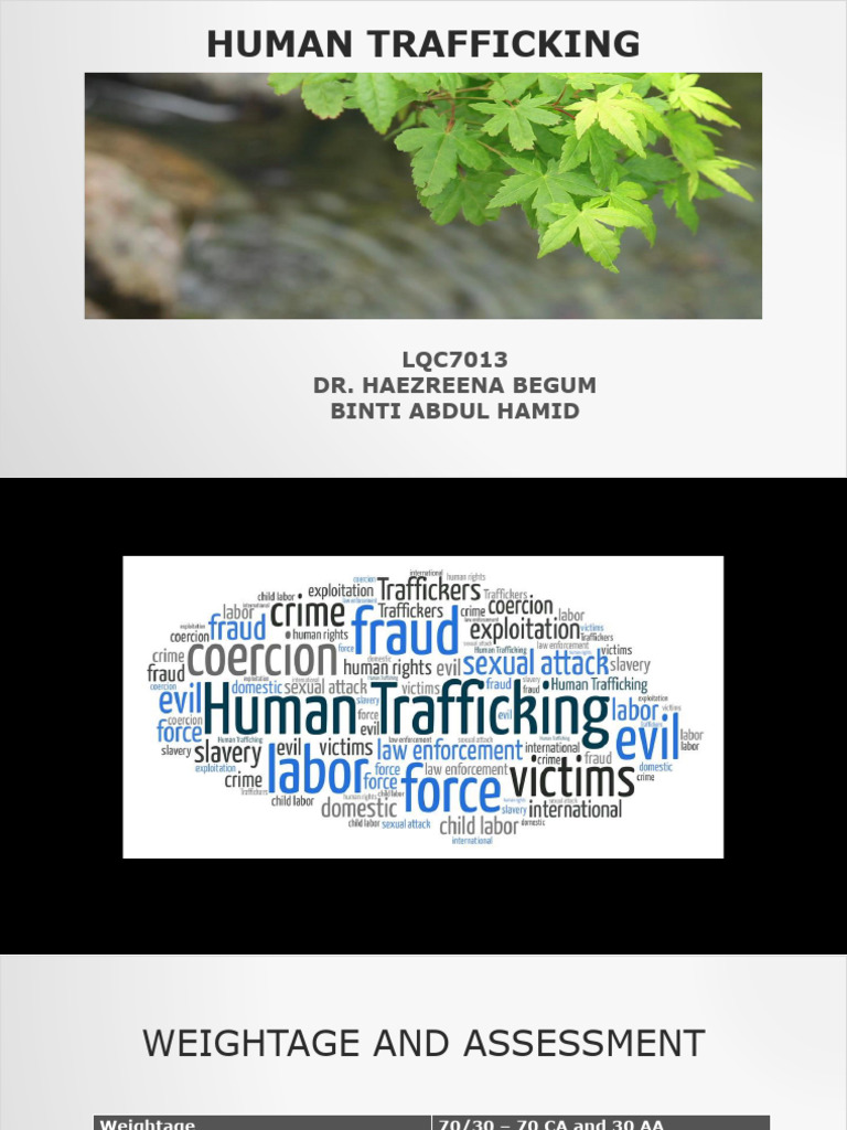 Week 1 - Introduction to Human Trafficking | PDF | Human Trafficking | Slavery