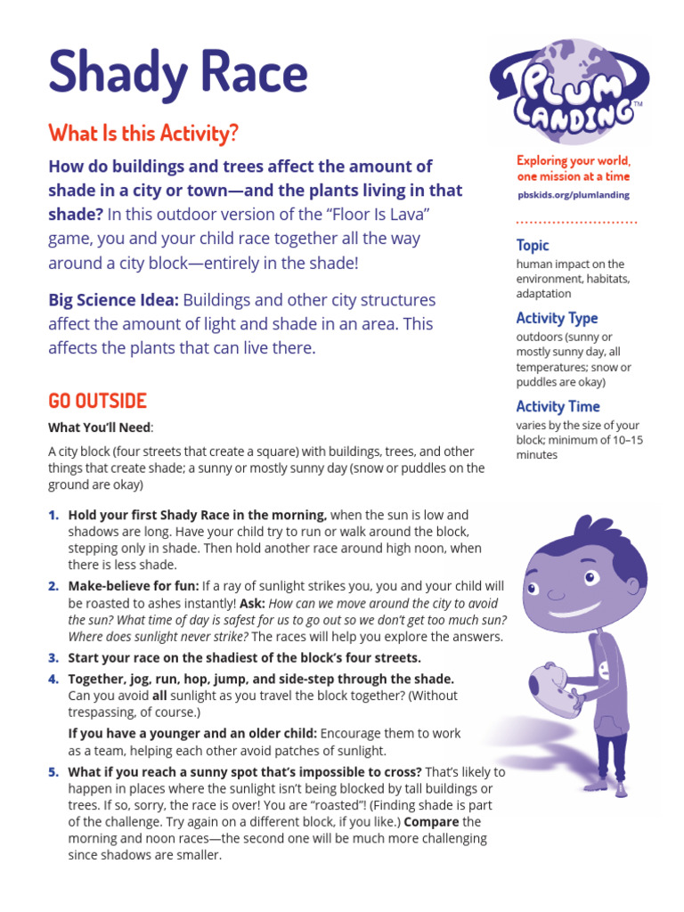 Shady Race: Family Fun in the Shade | PDF