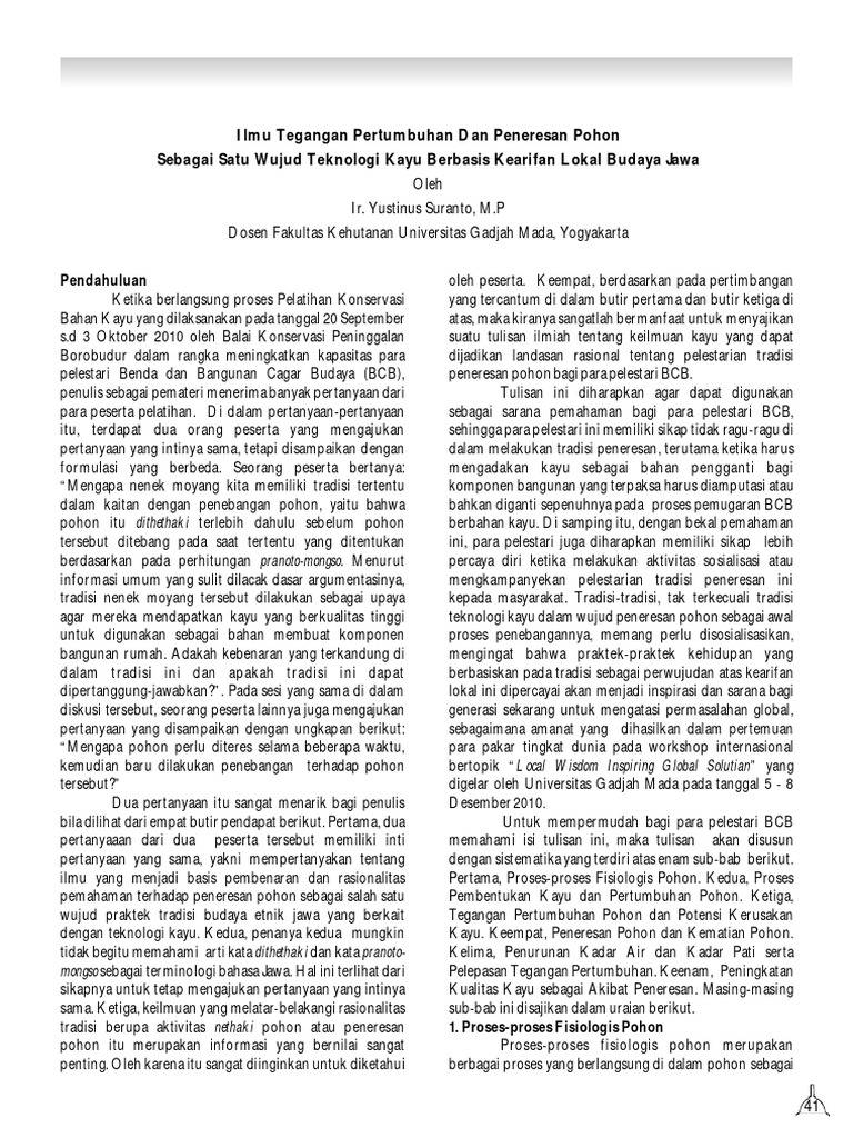 Tradisi Peneresan Pohon BCB | PDF