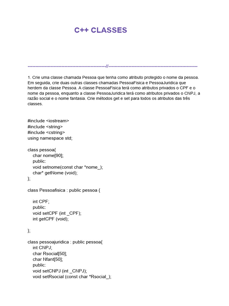 Listas Classes Pdf Classe Programação De Computadores 0288
