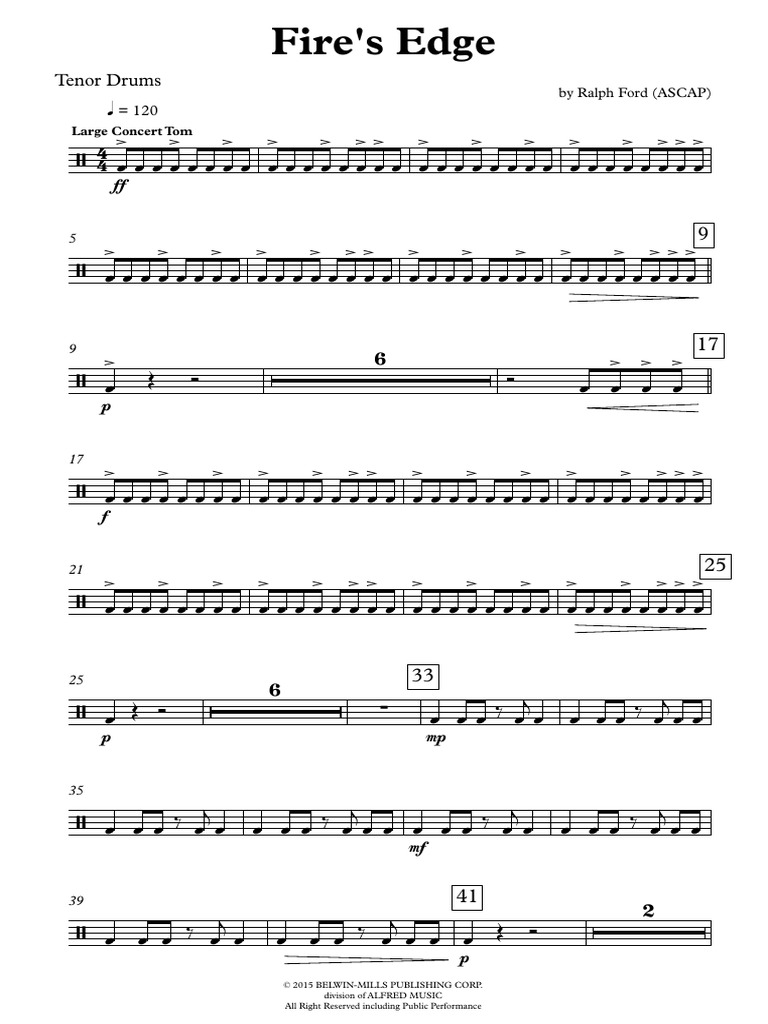 Fire's Edge - Tenor Drums | PDF