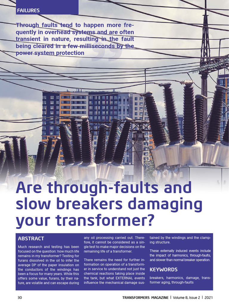 Through Faults And Slow Breakers Affecting The Transformers Pdf