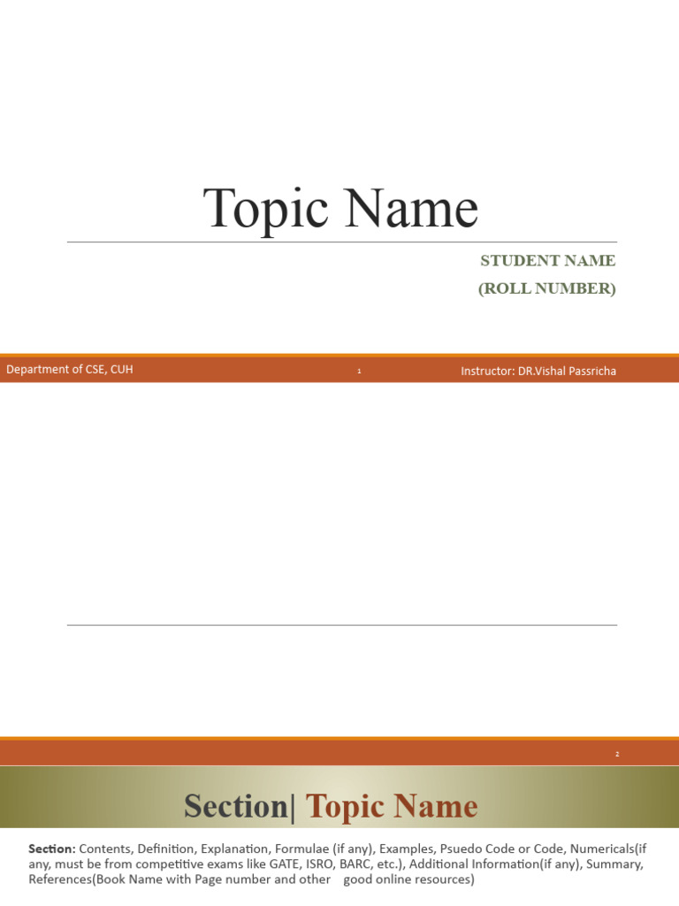 Topic Presentation Template | PDF | Human Communication