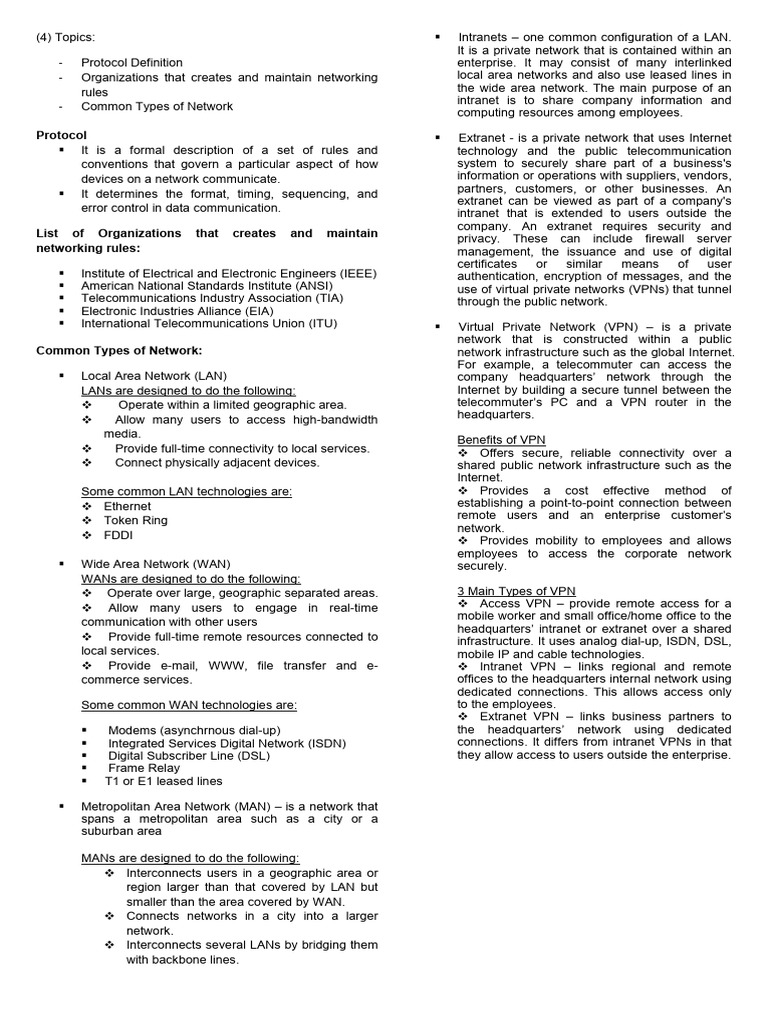 03 - Types and Model | PDF | Computer Network | Virtual Private Network