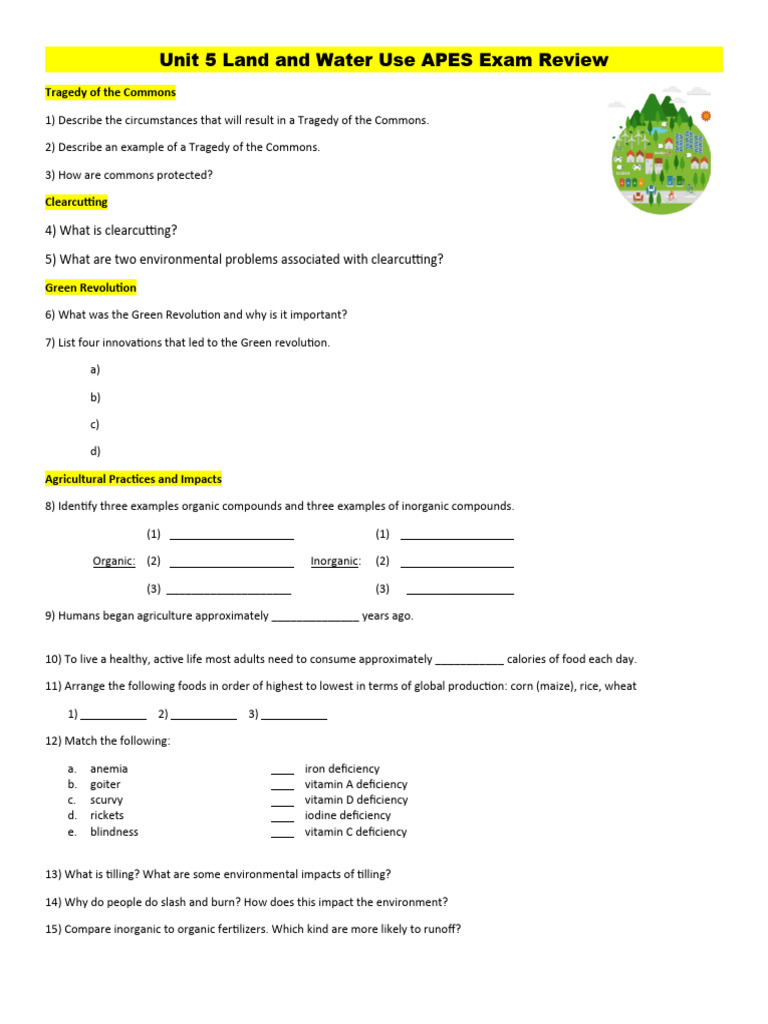 Unit 5 Land and Water Use AP Exam Review | PDF | Water | Groundwater