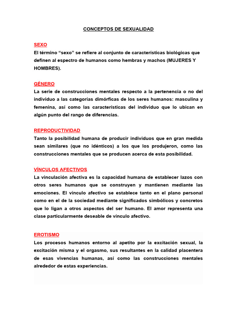 Conceptos Basicos Sobre Sexualidad | PDF | La sexualidad humana | Estudios de género