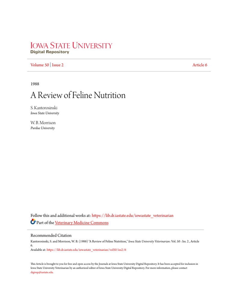 A Review of Feline Nutrition | PDF | Fat | Dieting