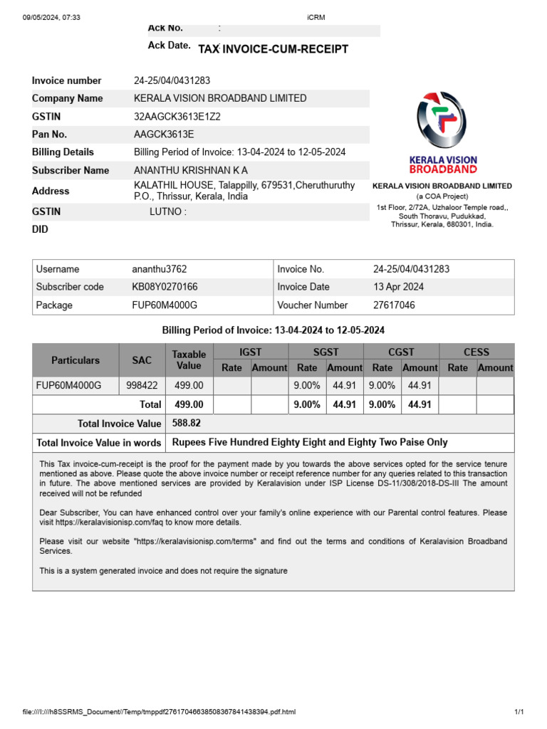 Purchase 5809 | PDF | Receipt | Taxation