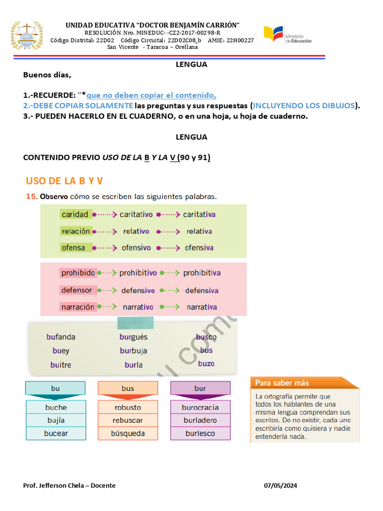 Ficha Semanal 5to Martes 07 de Mayo 2024 | PDF Ficha Semanal 5to Martes 07 de Mayo 2024 | PDF