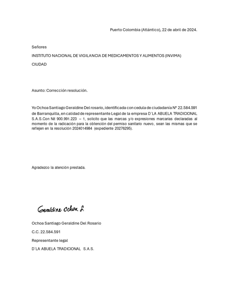 Oficio Correcion Resolucion | PDF Oficio Correcion Resolucion | PDF