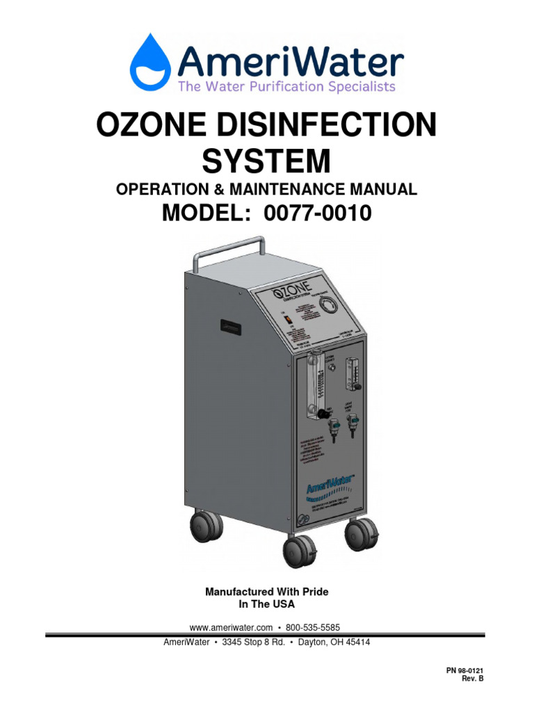 Manual Ozone 98-0121 | PDF | Ozone | Flow Measurement