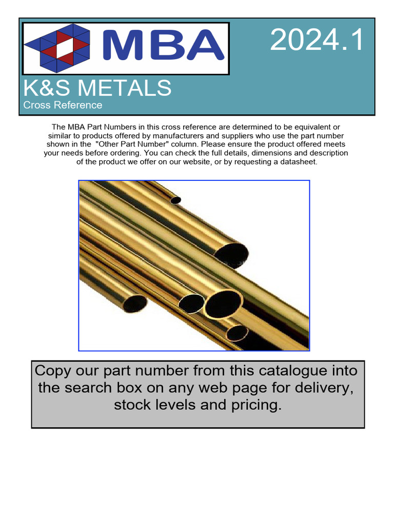 Cross Reference KS Metals | PDF | Aluminium Foil | Wire