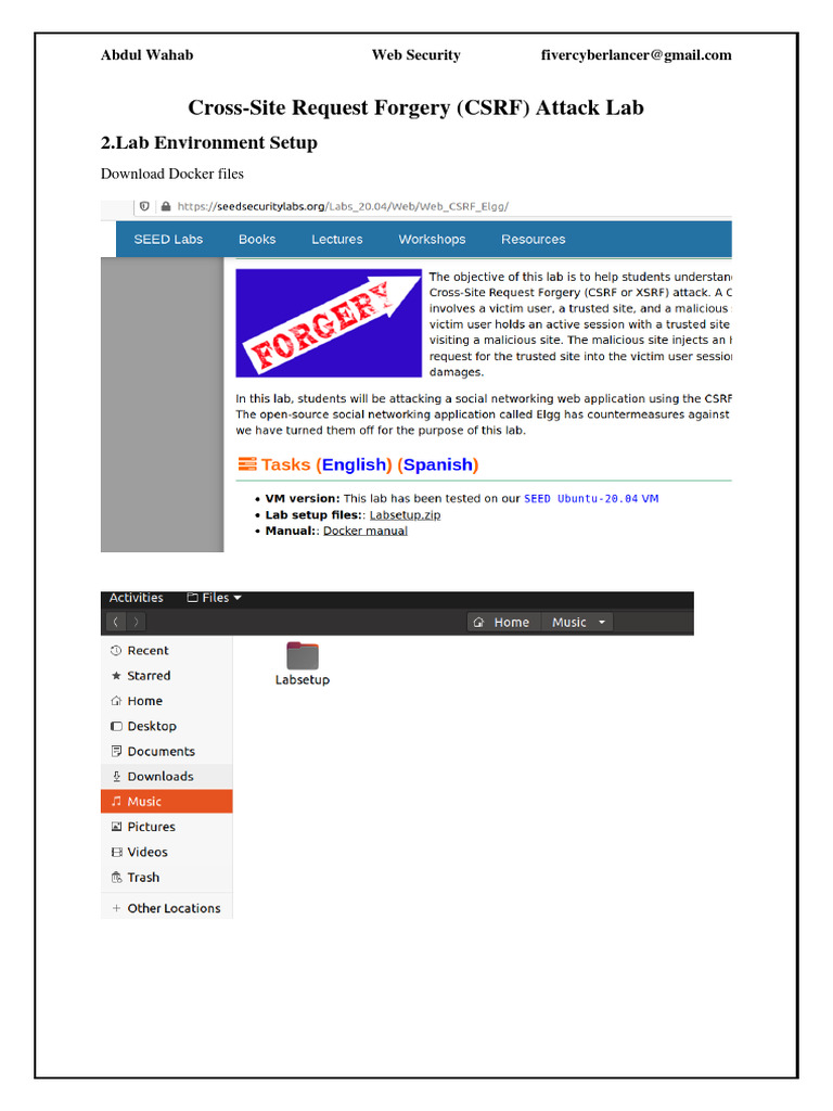 Cross Site Request Forgery Attack Seed Lab 2.0 | PDF | Http Cookie | World Wide Web