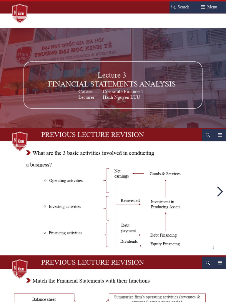 CF1 Lec3 Financial Analysis | PDF | Equity (Finance) | Leverage (Finance)