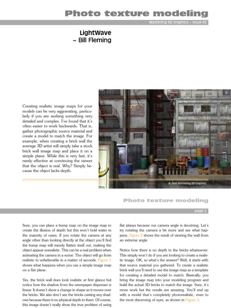 Photo texture modeling ~ LightW - Bill Fleming | PDF | Texture Mapping | 3 D Computer Graphics