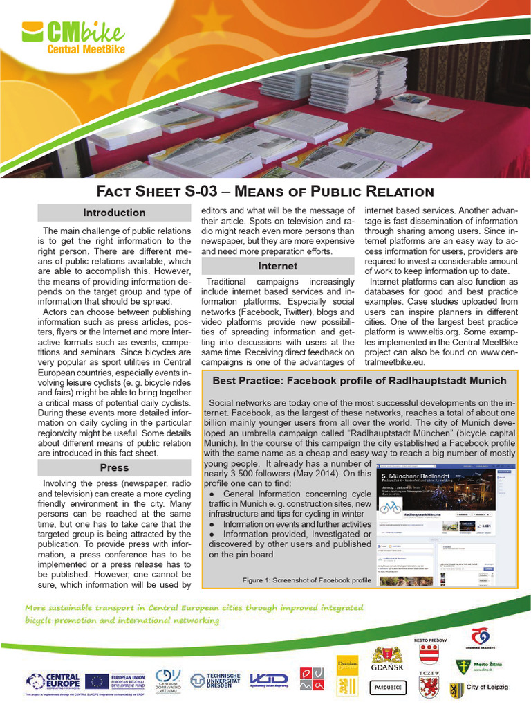 CMB Fact - Sheet - S 03 - Means Public Relations | PDF | Internet | Facebook