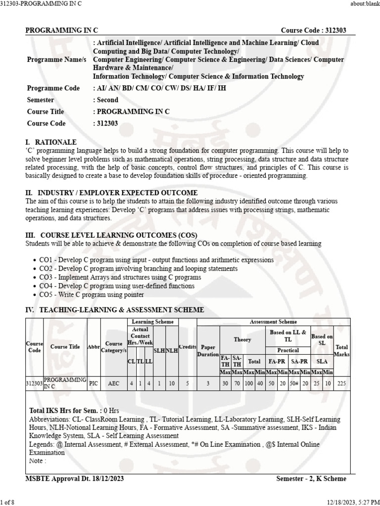 1713769003-988659740 | PDF | Pointer (Computer Programming) | Control Flow