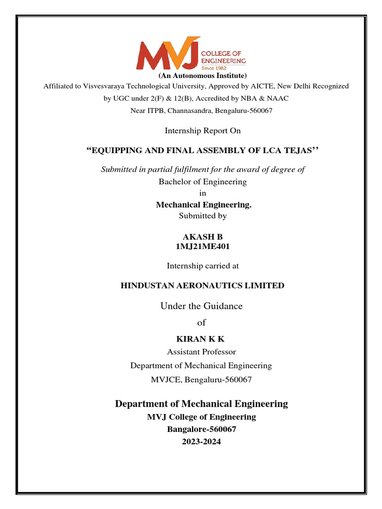 Internship Final Report HAL | PDF