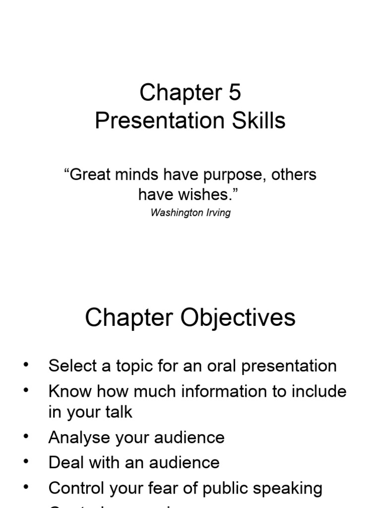 Chapter 5 Presentation Skills | Download Free PDF | Public Speaking | Body Language