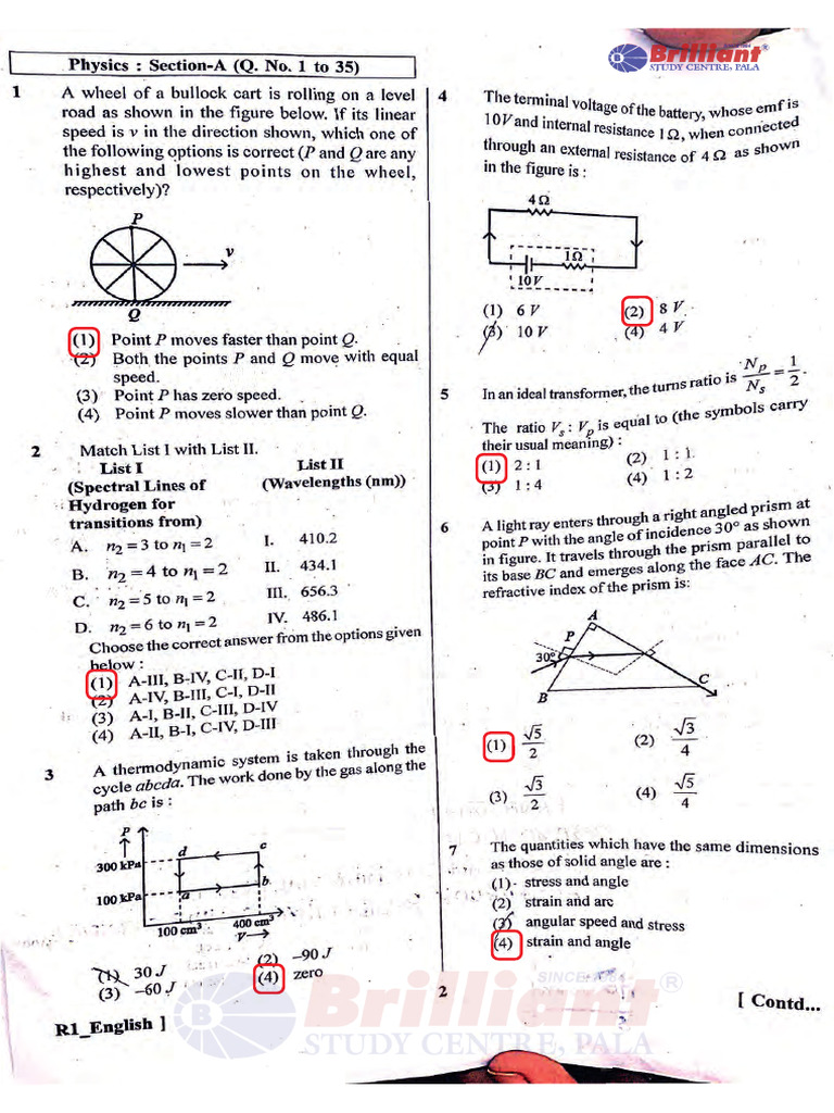 Neet 2024 Question Paper Answer Key Final | PDF | Auxin | Biology