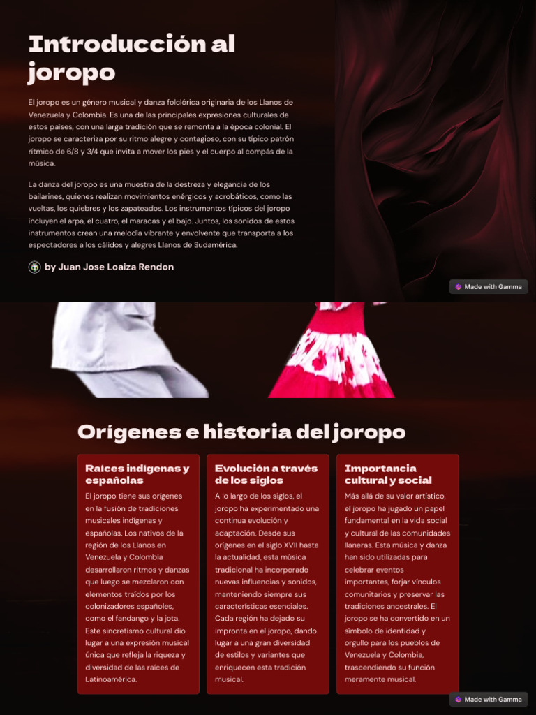 Introduccion Al Joropo | PDF | Ritmo | Bailes