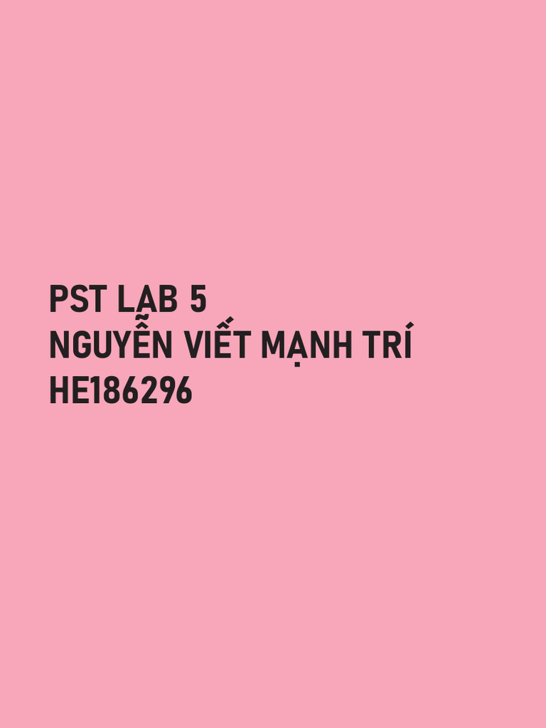 PST Lab5 Final | PDF