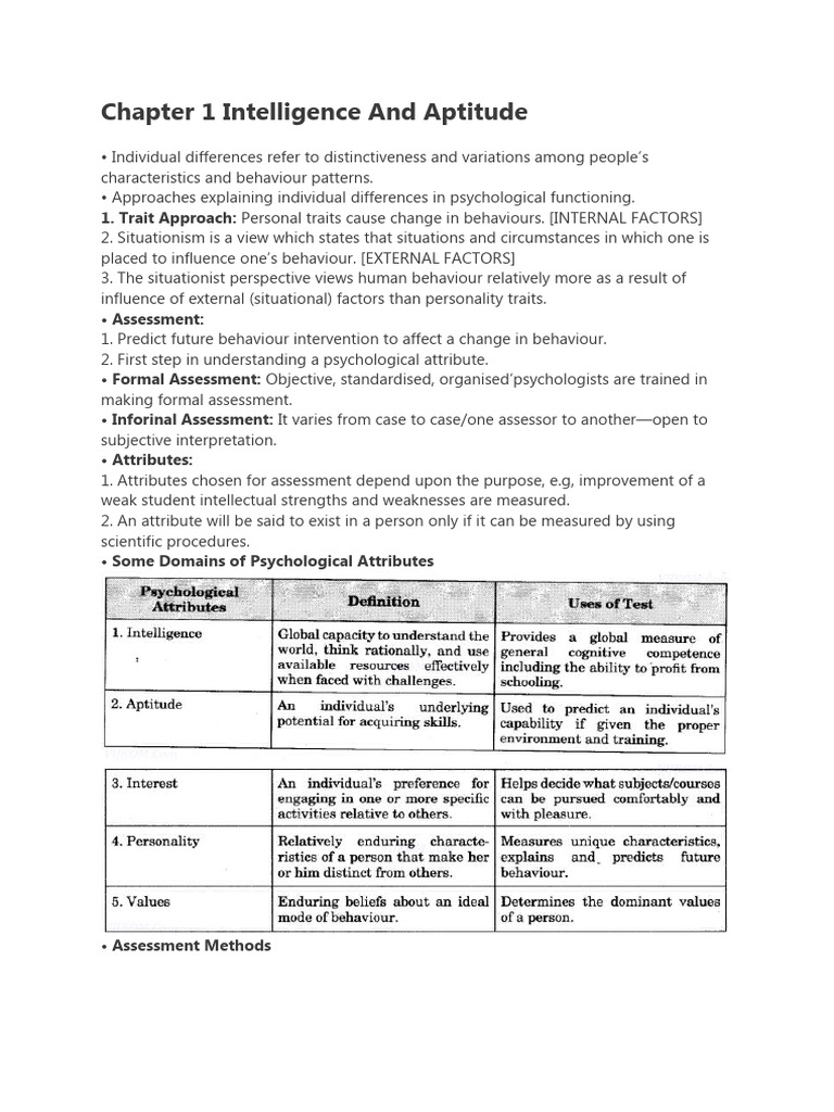 Chapter 1 Intelligence and Aptitude | PDF | Creativity | Intelligence