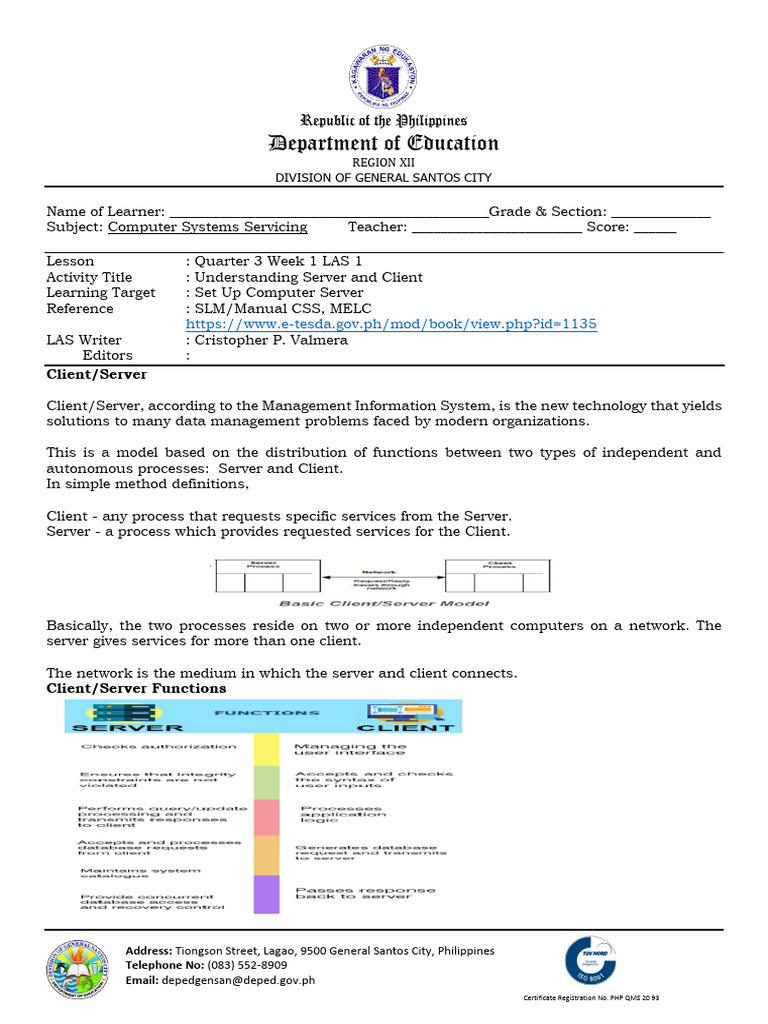 12 CSS Q3 W1 Converted | PDF | Server (Computing) | Client (Computing)