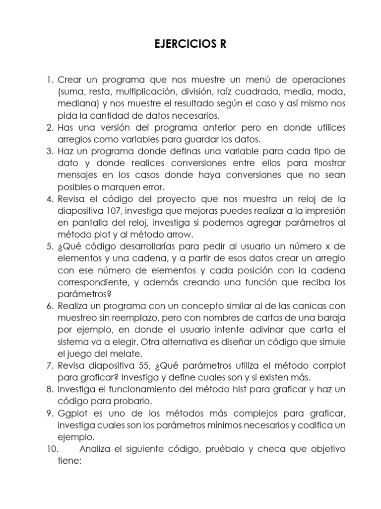 Ejercicios R | PDF | Leopardo