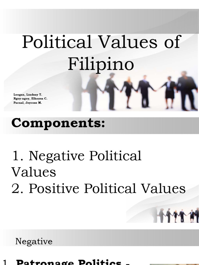 Filipino Political Values: Positive & Negative | PDF