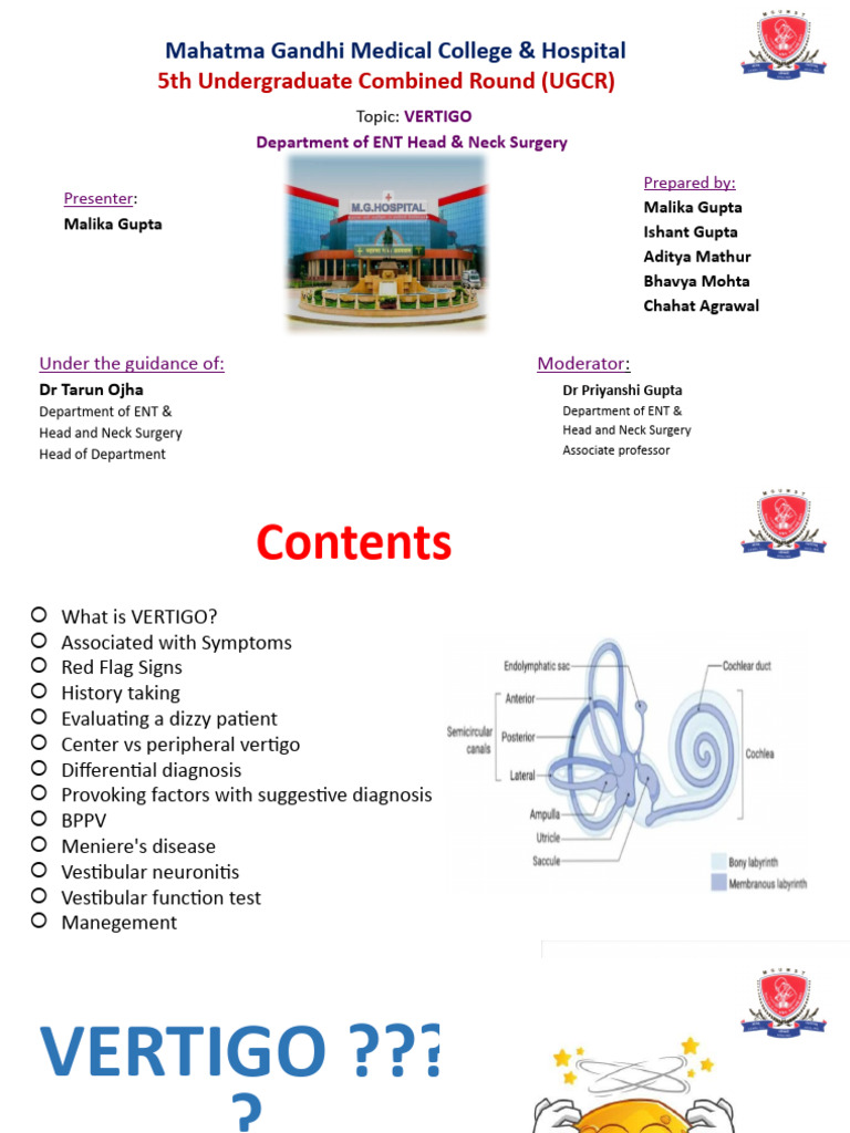 VERTIGO | PDF | Vertigo | Diseases And Disorders