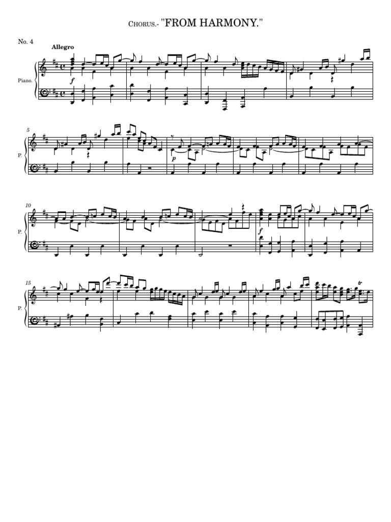 From Harmony. | PDF | Choral Music | Vocal Music