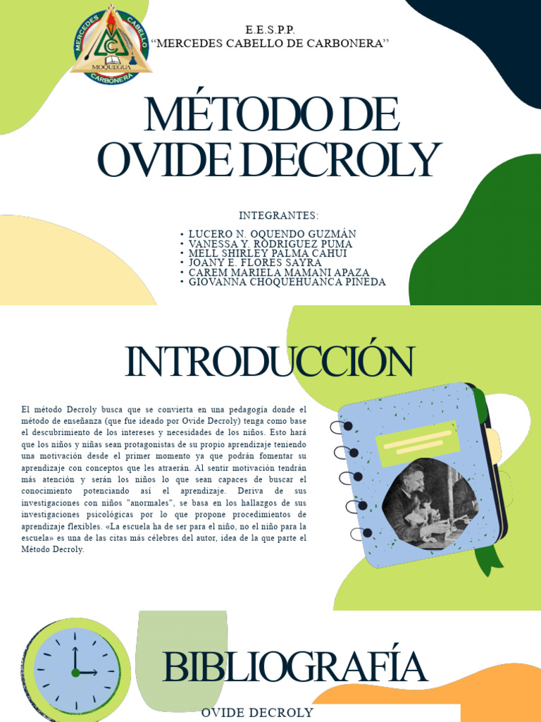 Metodo Decroly | PDF | Aprendizaje | Escuelas